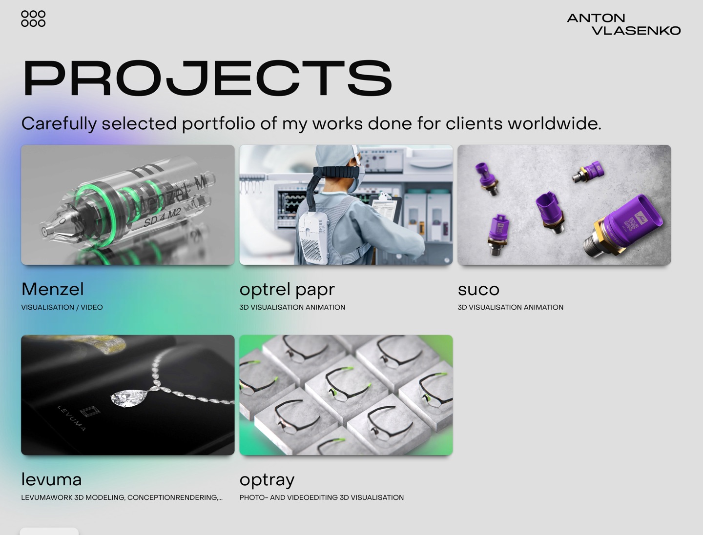 3D product visualization projects - Anton Vlasenko